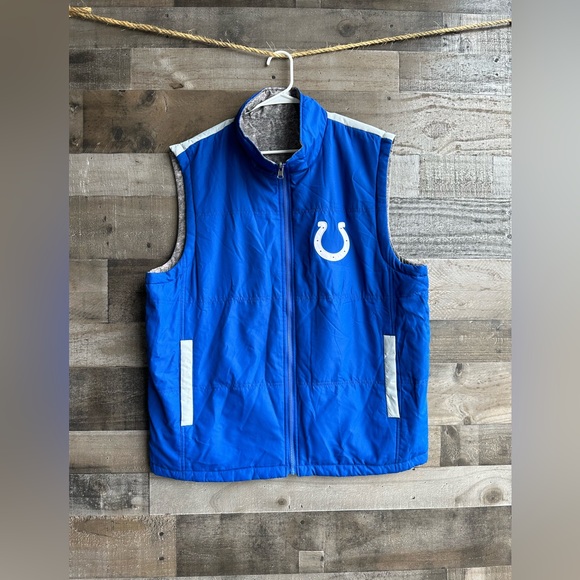 NFL | Jackets & Coats | Nfl Colts Reversible Puffer Vest | Poshmark
